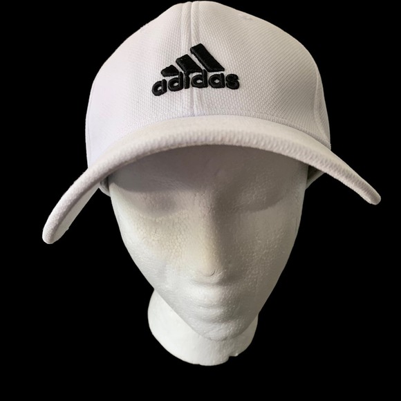 adidas | Accessories | Adidas Aflex Stretch Fit Golf Hat Cap White Lxl ...